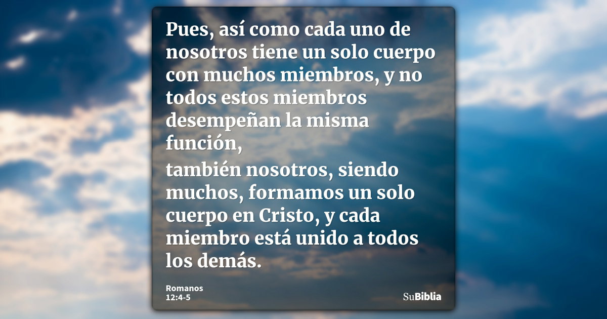 Romanos 12:4-5 - Biblia