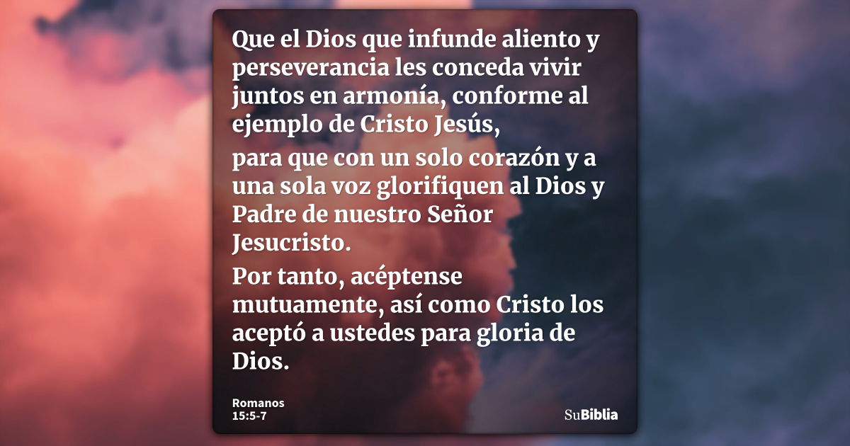 Romanos 15:5-7 - Biblia