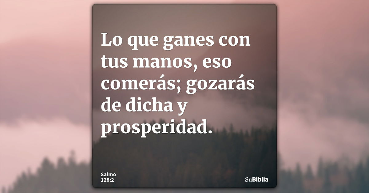 Salmo 128:2 - Biblia