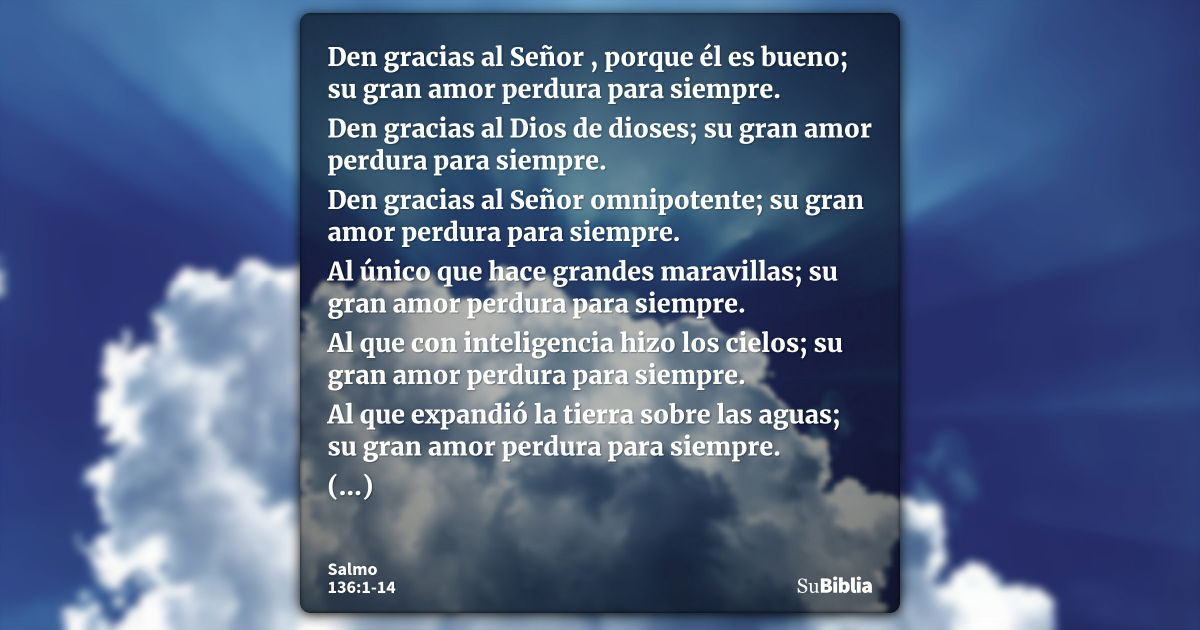Salmo 136:1-14 - Biblia