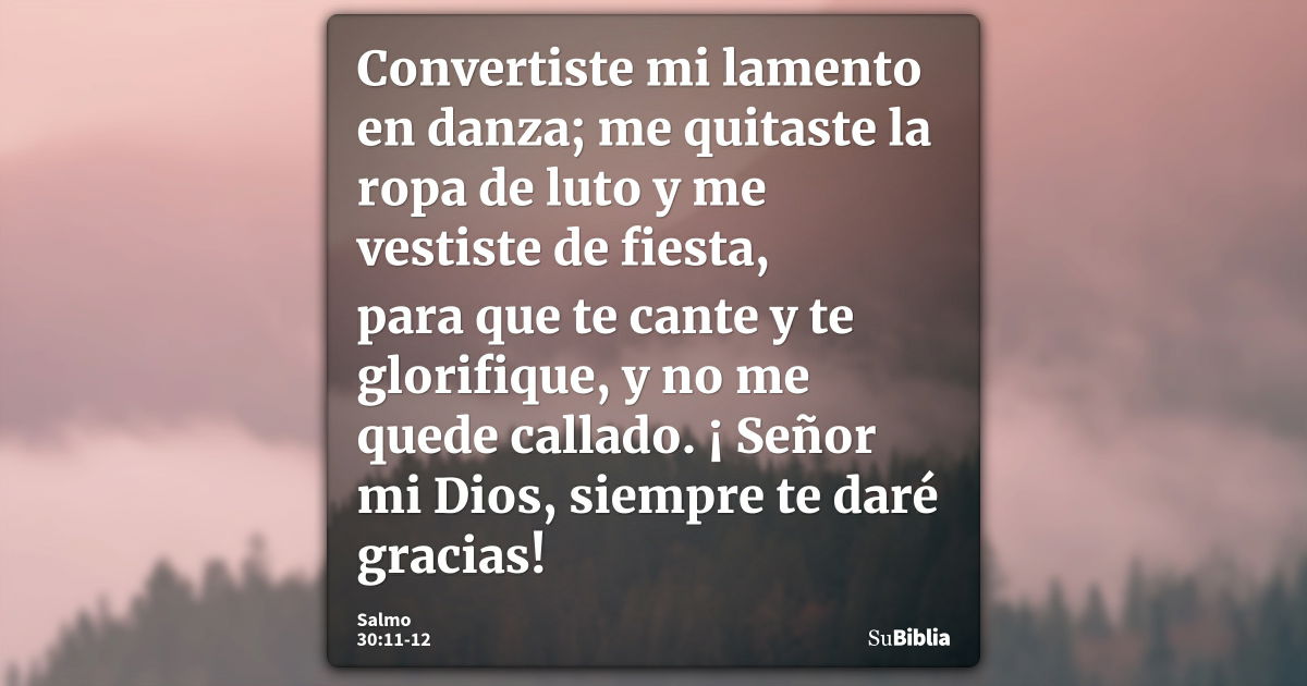 Salmo 30:11-12 - Biblia