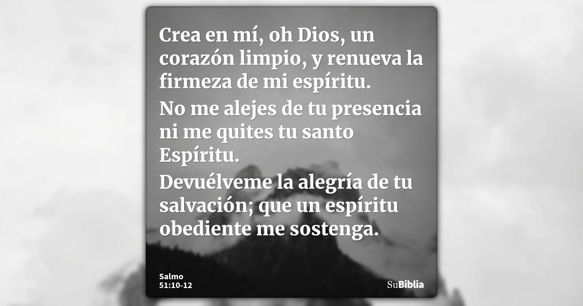 Salmo 51:10-12 - Biblia