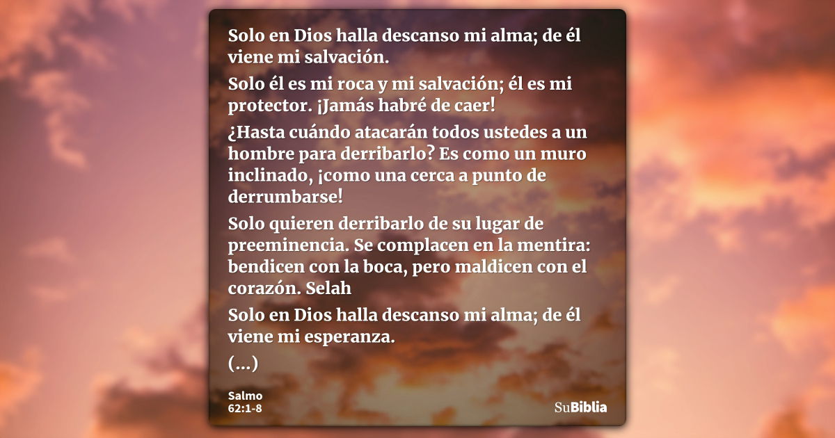 Salmo 62:1-8 - Biblia