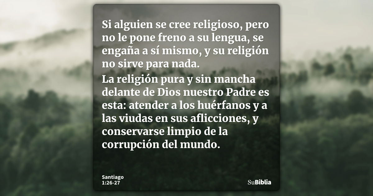 Santiago 1:26-27 - Biblia