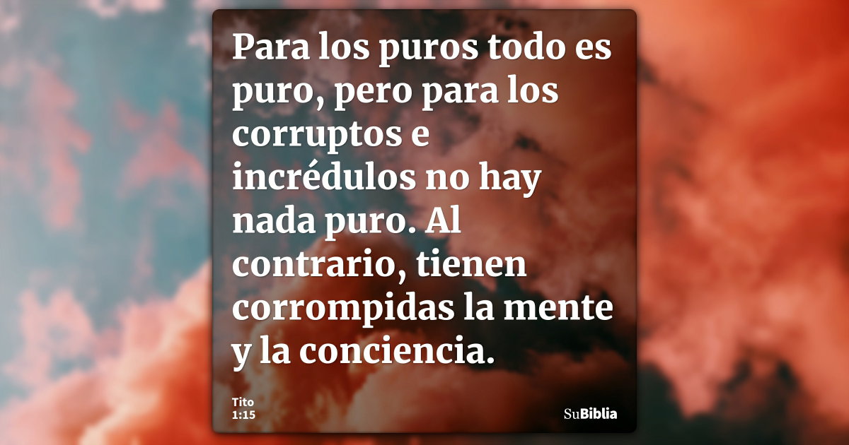 Tito 1:15 - Biblia