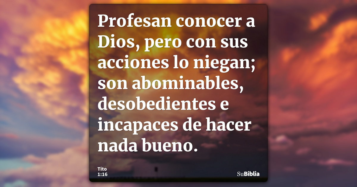 Tito 1:16 - Biblia