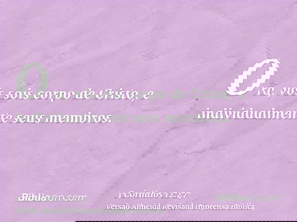 1 Coríntios 12:27 - Bíblia
