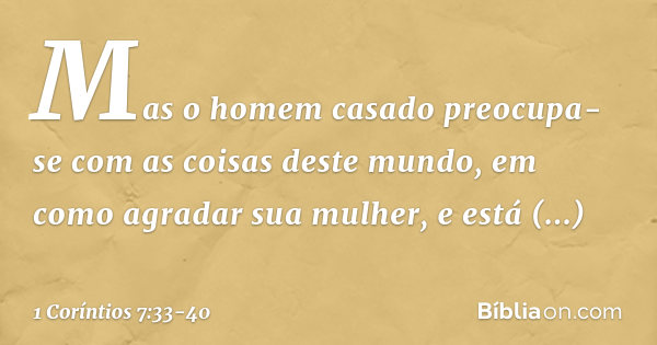 1 Coríntios 7:33-40 - Bíblia
