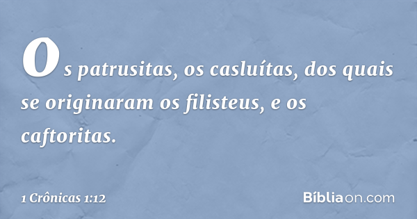 1 Crônicas 1:12 - Bíblia