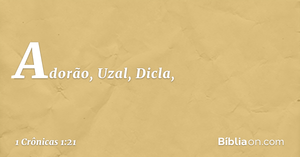1 Crônicas 1:21 - Bíblia