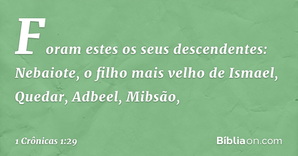 1 Crônicas 1:29 - Bíblia