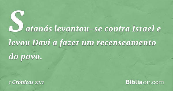1 Crônicas 21:1 - Bíblia