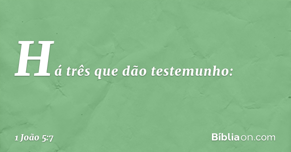1 João 5:7 - Bíblia
