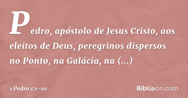 1 Pedro 1:1-10 - Bíblia