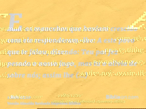 1 Reis 12:10 - Bíblia