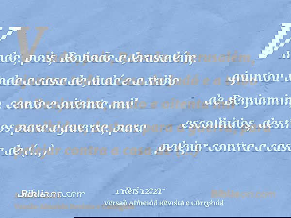 1 Reis 12:21 - Bíblia