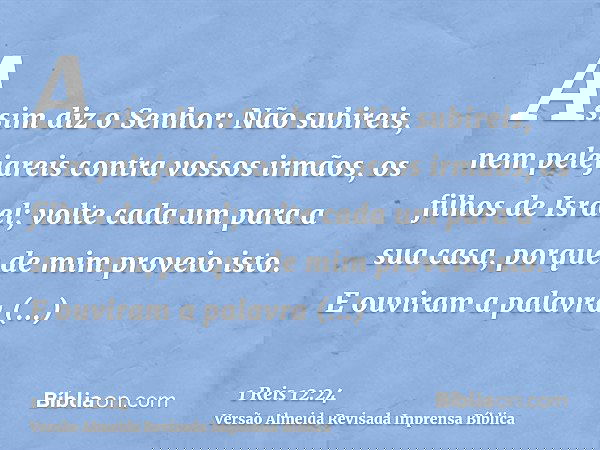 1 Reis 12:24 - Bíblia