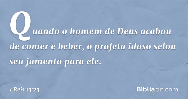1 Reis 13:23 - Bíblia