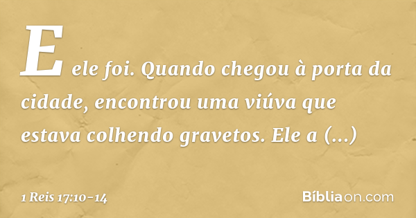 1 Reis 17:10-14 - Bíblia
