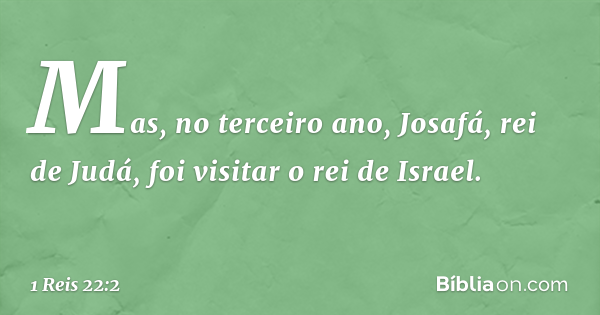 1 Reis 22:2 - Bíblia