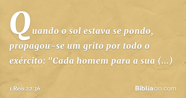 1 Reis 22:36 - Bíblia