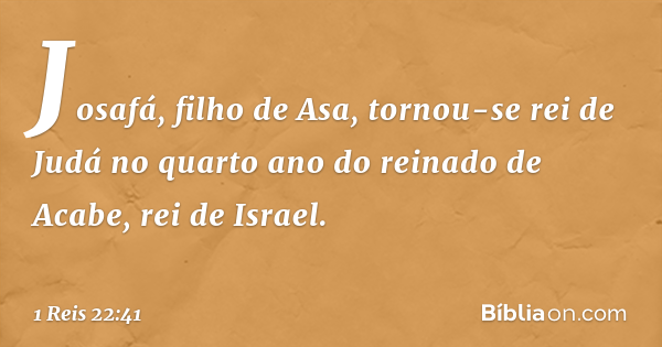 1 Reis 22:41 - Bíblia