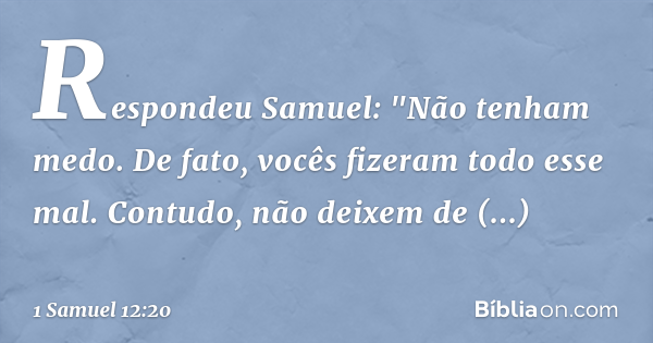 1 Samuel 12:20 - Bíblia