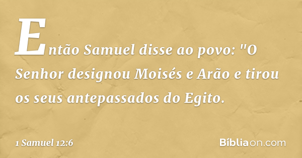1 Samuel 12:6 - Bíblia