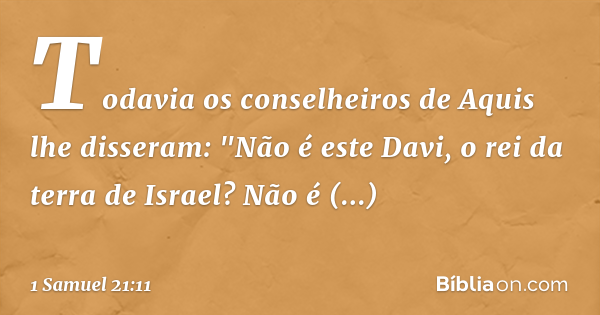 1 Samuel 21:11 - Bíblia