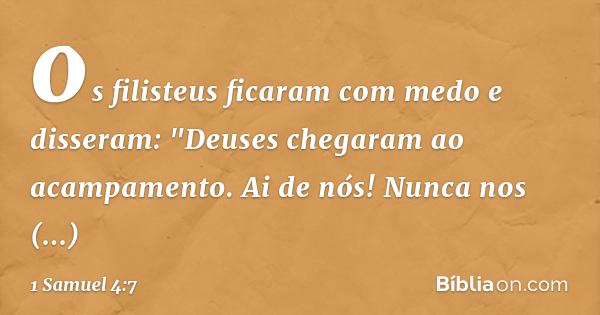 1 Samuel 4:7 - Bíblia