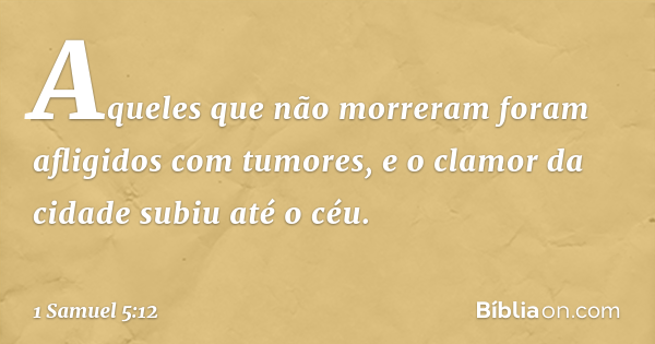 1 Samuel 5:12 - Bíblia