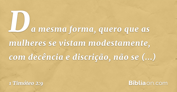 1 Timóteo 2:9 - Bíblia