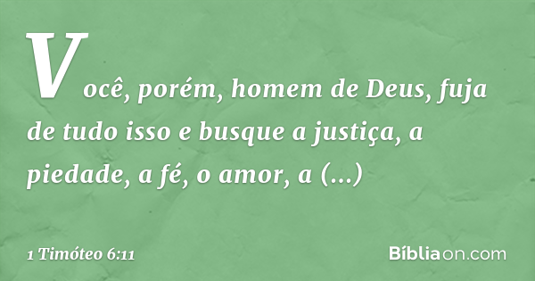 1 Timóteo 6:11 - Bíblia