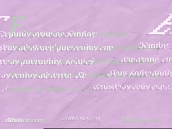 2 Reis 19:15-19 - Bíblia