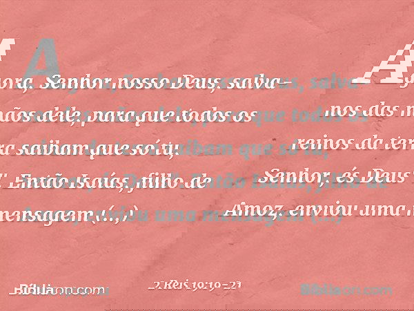 2 Reis 19:19-21 - Bíblia