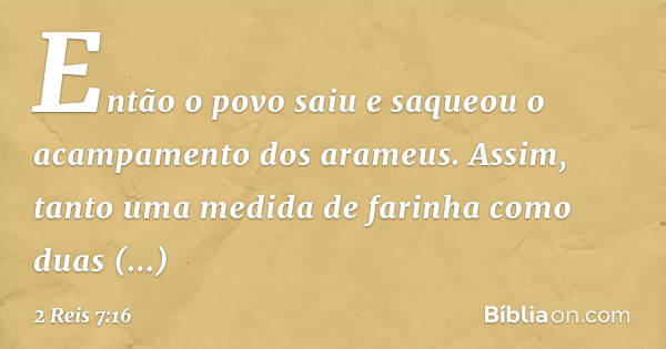 2 Reis 7:16 - Bíblia