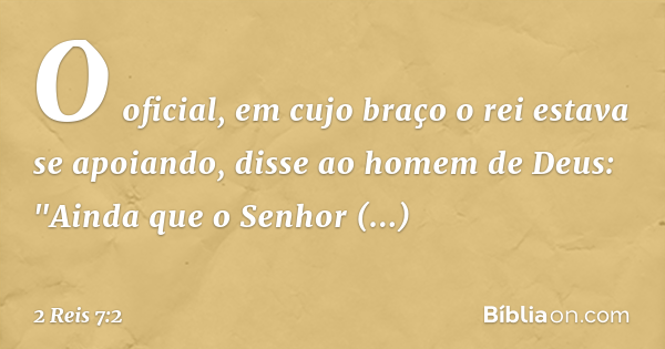 2 Reis 7:2 - Bíblia