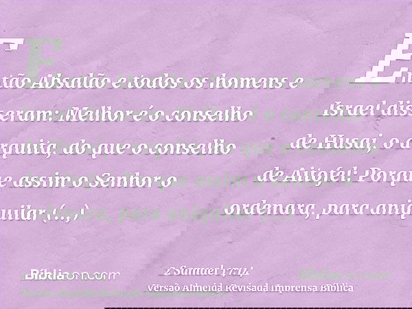 2 Samuel 17:14 - Bíblia