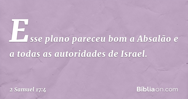 2 Samuel 17:4 - Bíblia