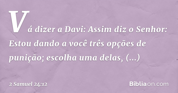 2 Samuel 24:12 - Bíblia