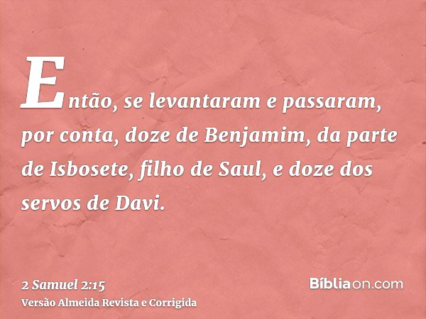 2 Samuel 2:15 - Bíblia