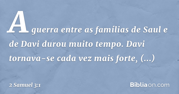 2 Samuel 3:1 - Bíblia