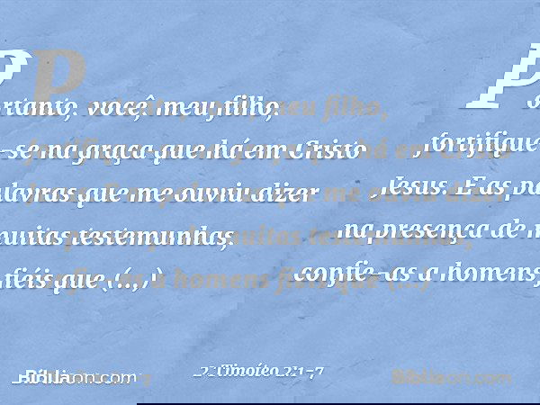 2 Timóteo 2:1-7 - Bíblia