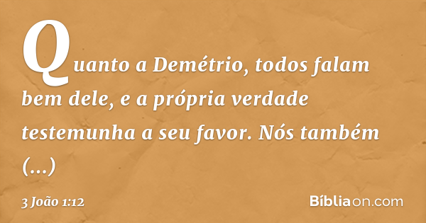 3 João 1:12 - Bíblia