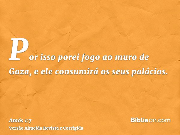 Amós 1:7 - Bíblia