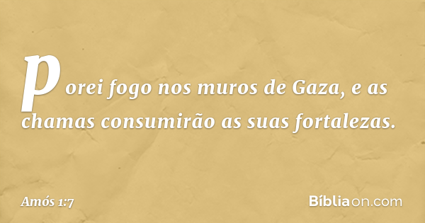 Amós 1:7 - Bíblia