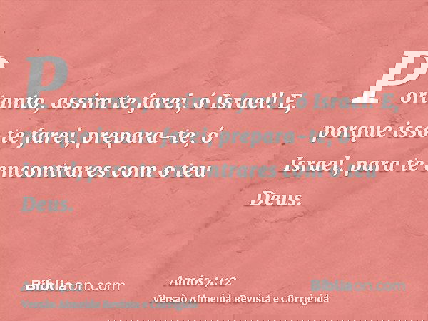 Amós 4:12 - Bíblia