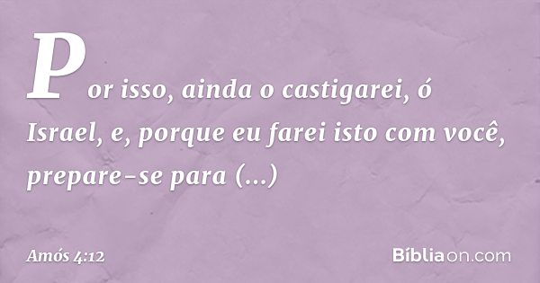Amós 4:12 - Bíblia