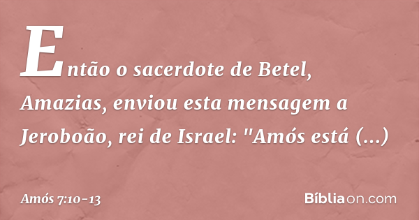 Amós 7:10-13 - Bíblia