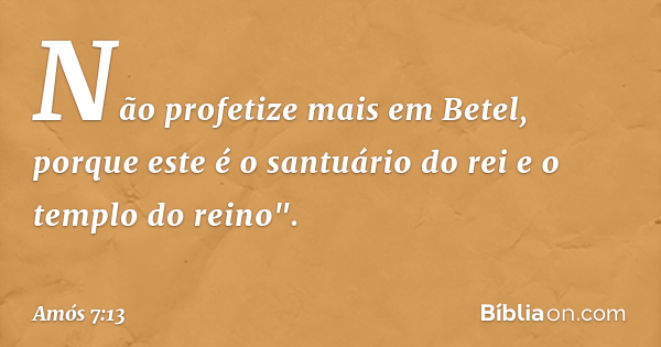 Amós 7:13 - Bíblia
